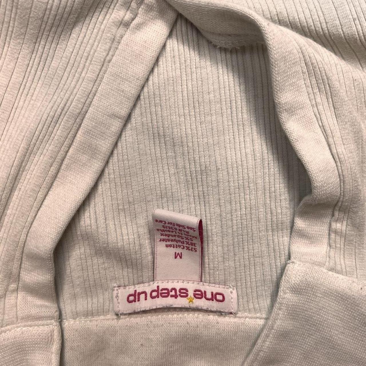 One Step Up Women's White Crop-top | Depop