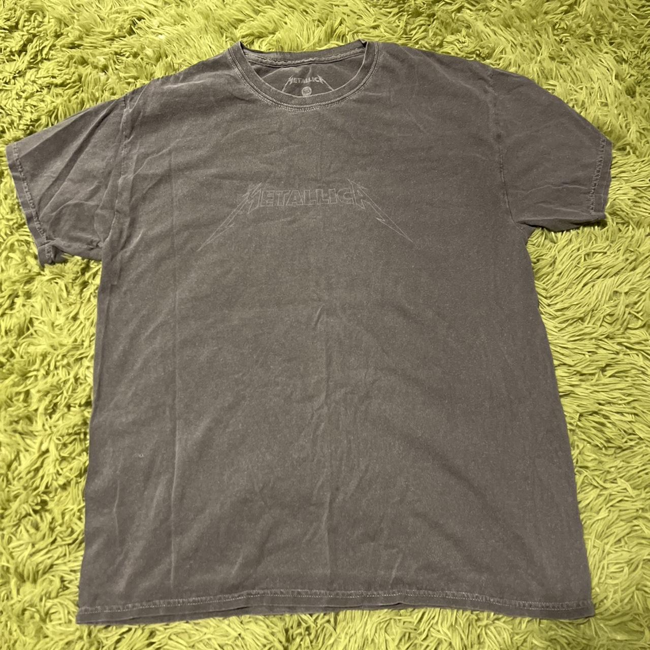 Grey Metallica T-Shirt Sz M - Depop