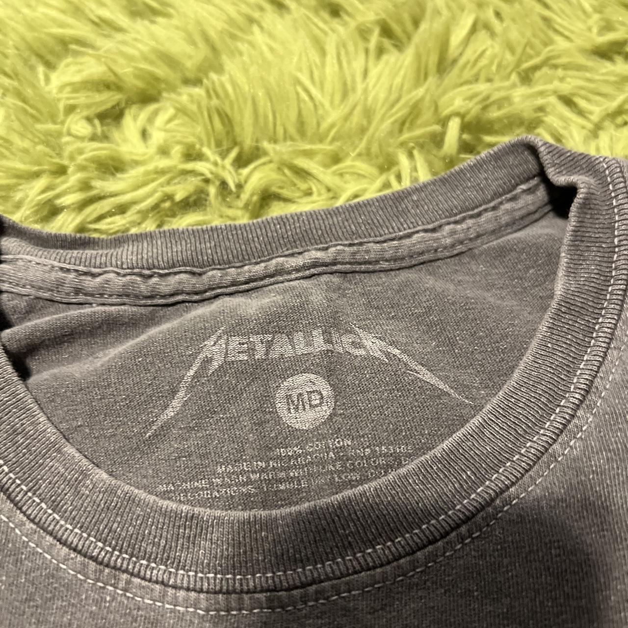 Grey Metallica T-Shirt Sz M - Depop