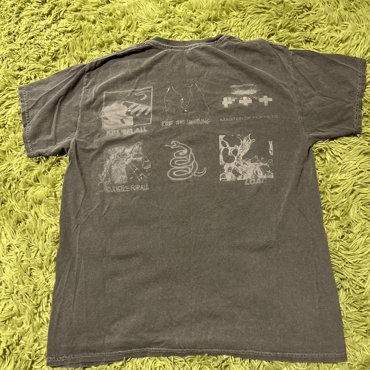 Grey Metallica T-Shirt Sz M - Depop