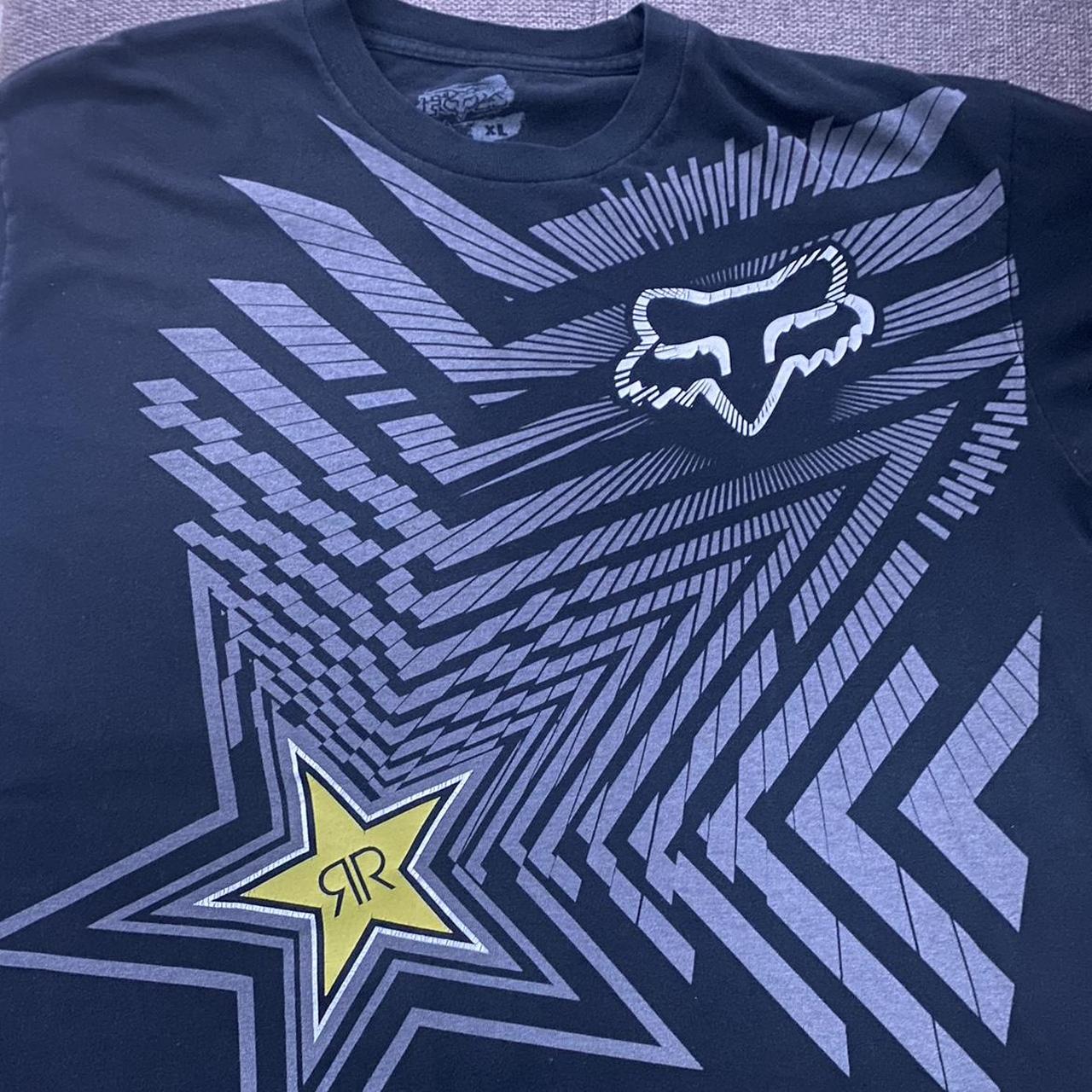 Fox Racing Rockstar Energy Drink Big Yellow Star... - Depop
