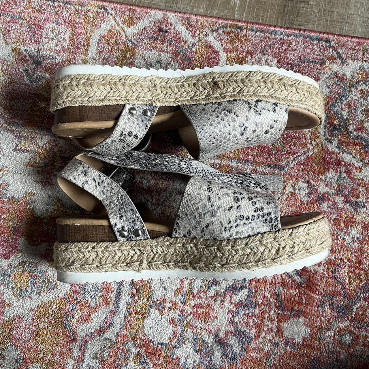 Soda Snake Skin Platform Sandals - Depop