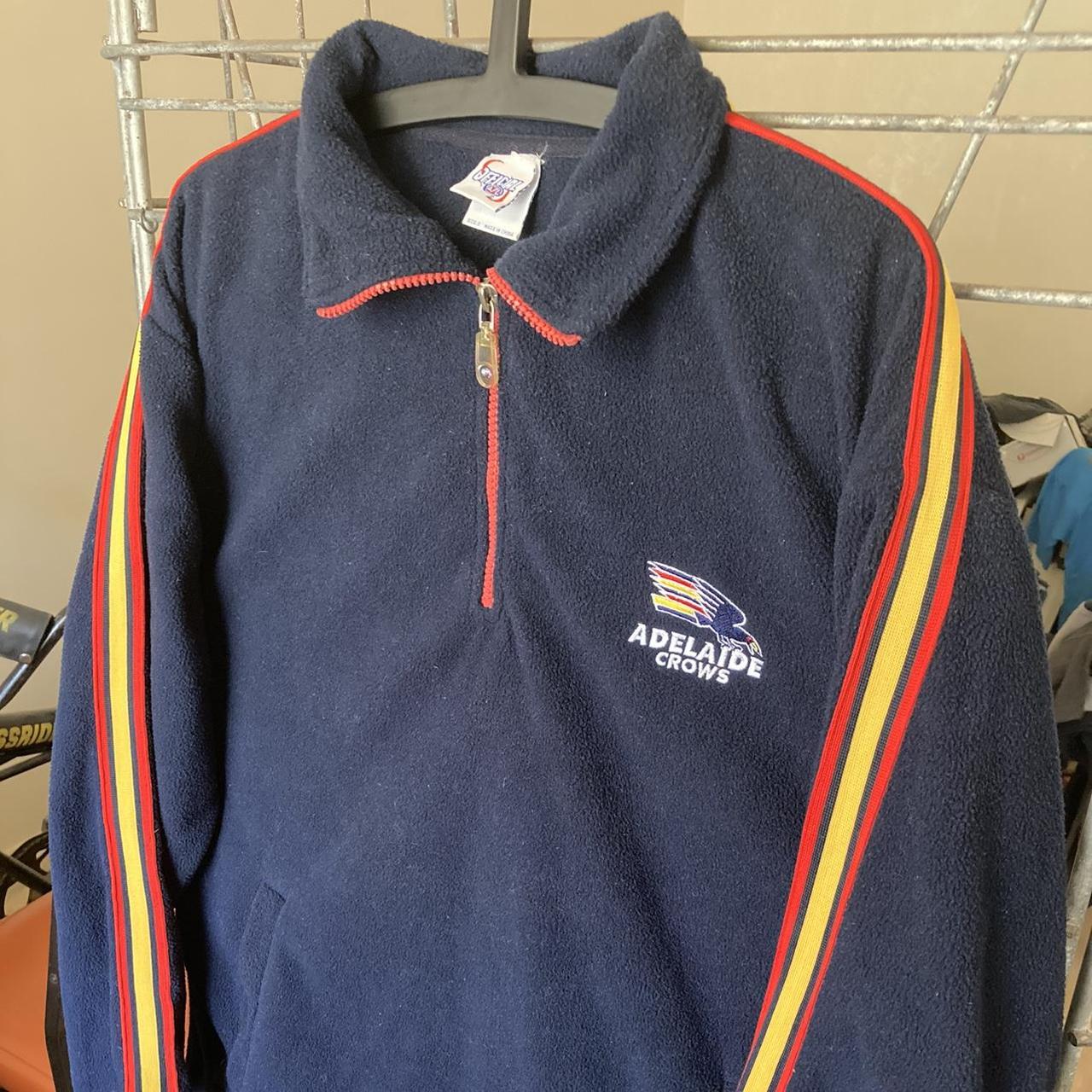Early 2000s retro Adelaide crows afl fleece jumper... - Depop