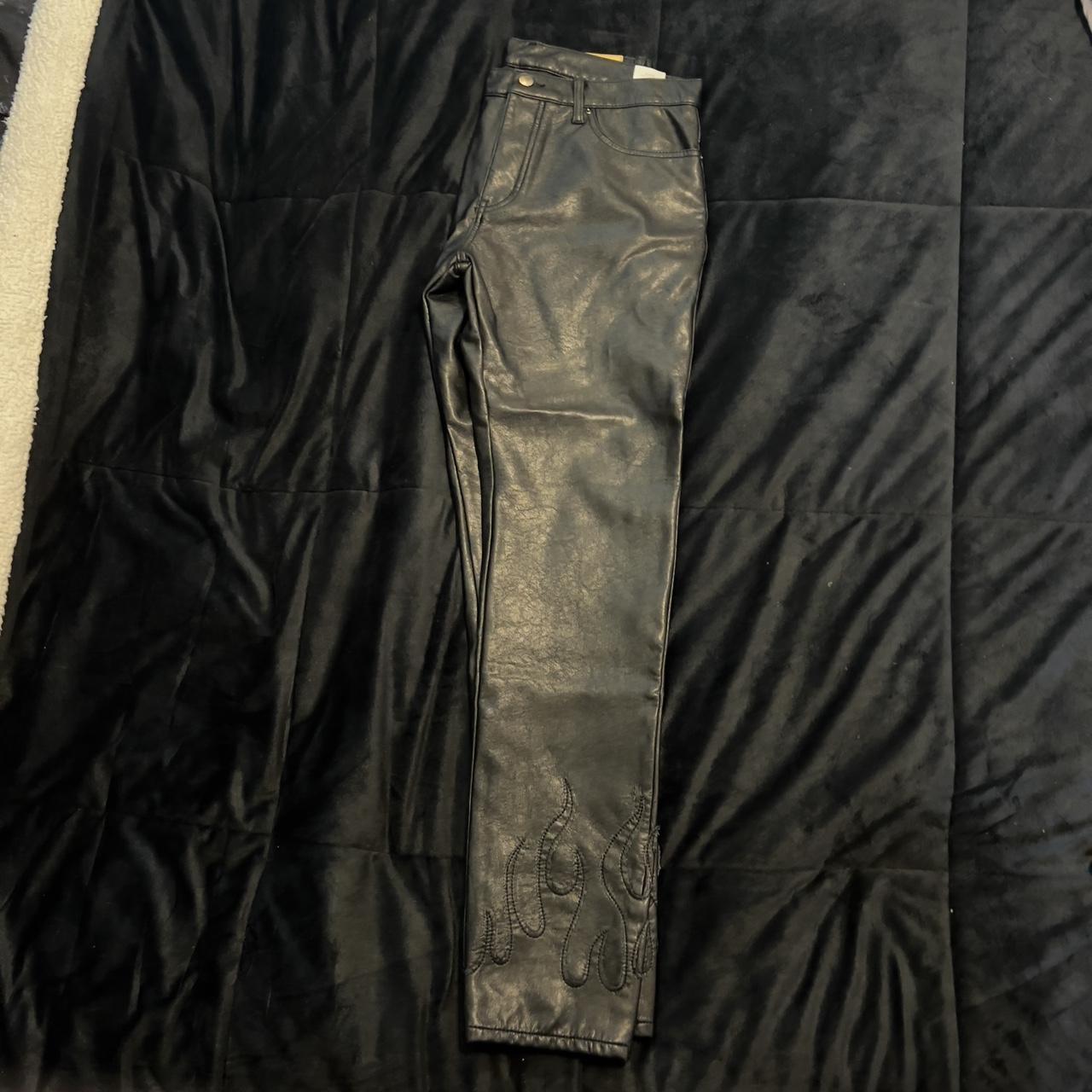 MNML Leather Pants Can provide more photos - Depop