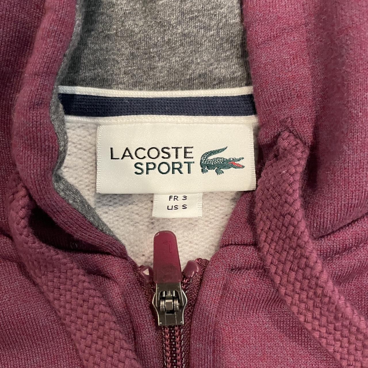 Lacoste zip up hoodie size s - Depop