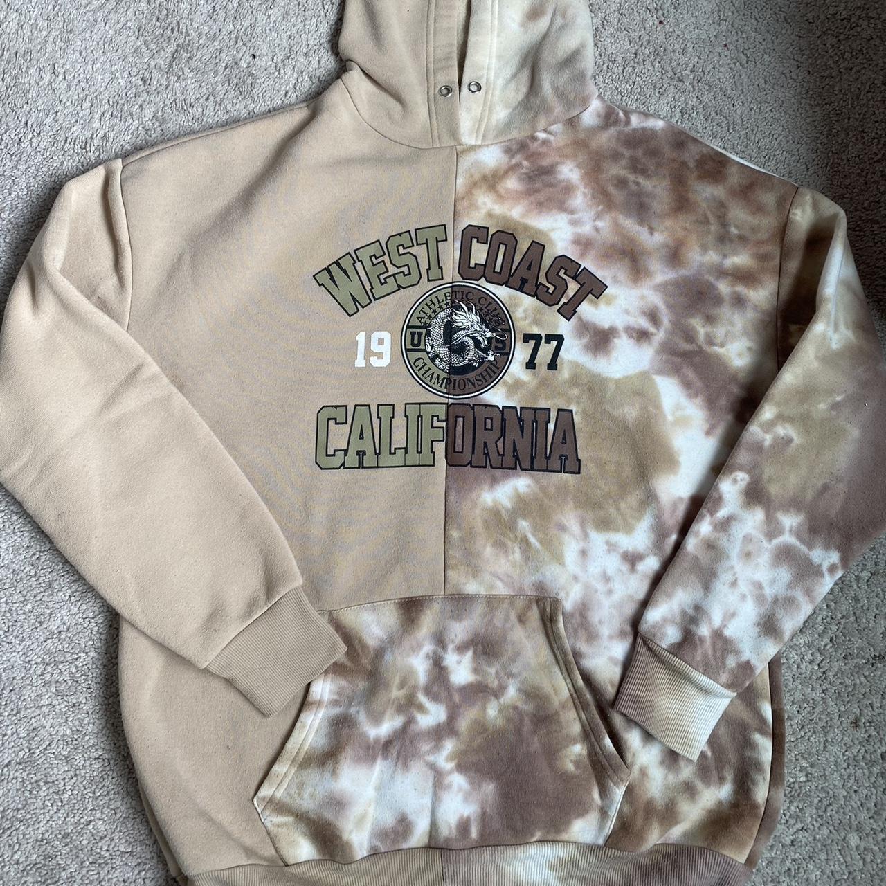west coast california dual color hoodie size m •... - Depop