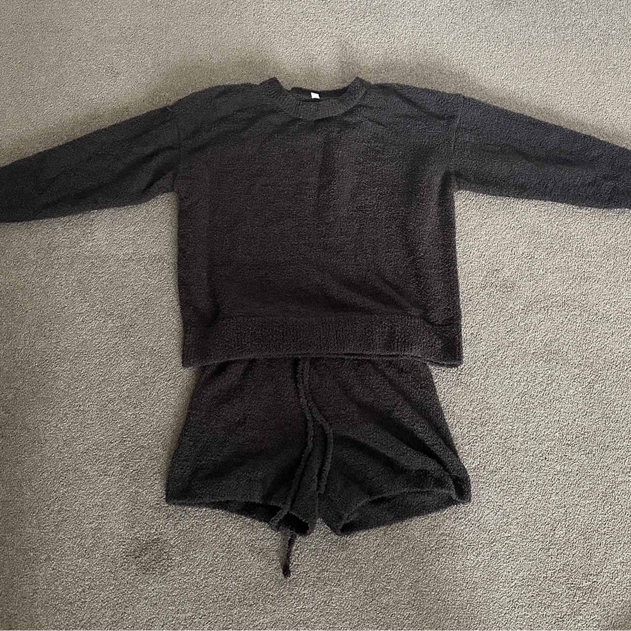 Uniqlo PJ set Cosy and warm Shorts size S Jumper size L - Depop