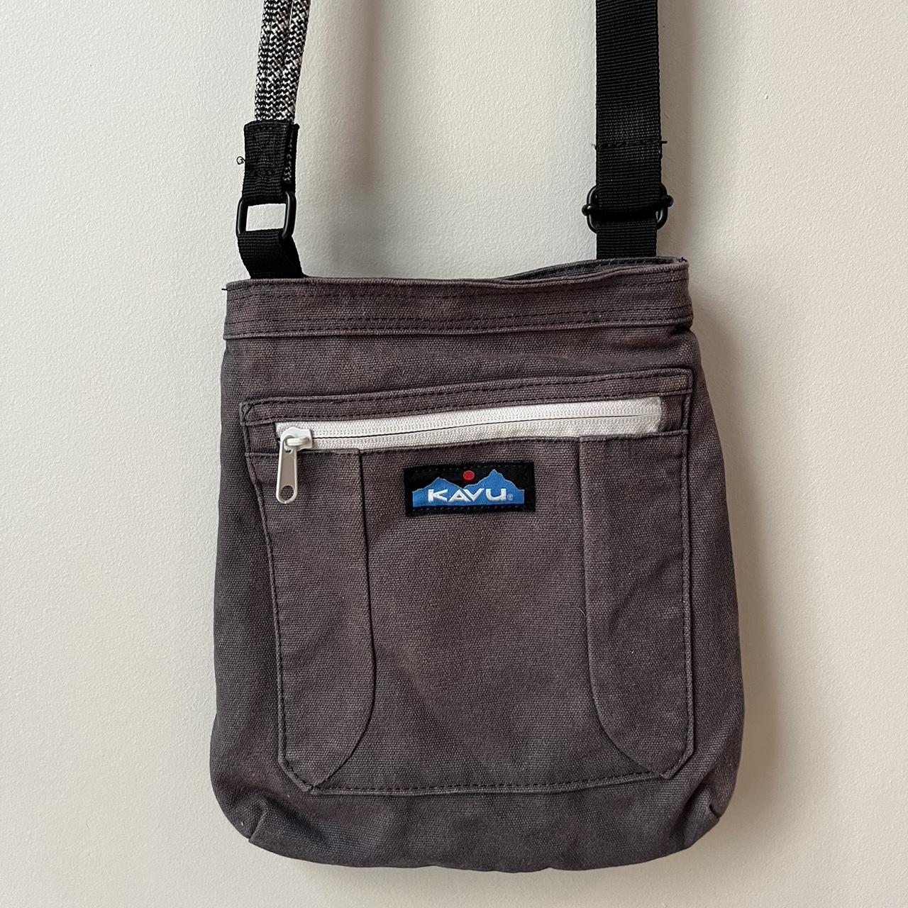 Faded Grey Kavu Keepalong Crossbody Bag - Depop