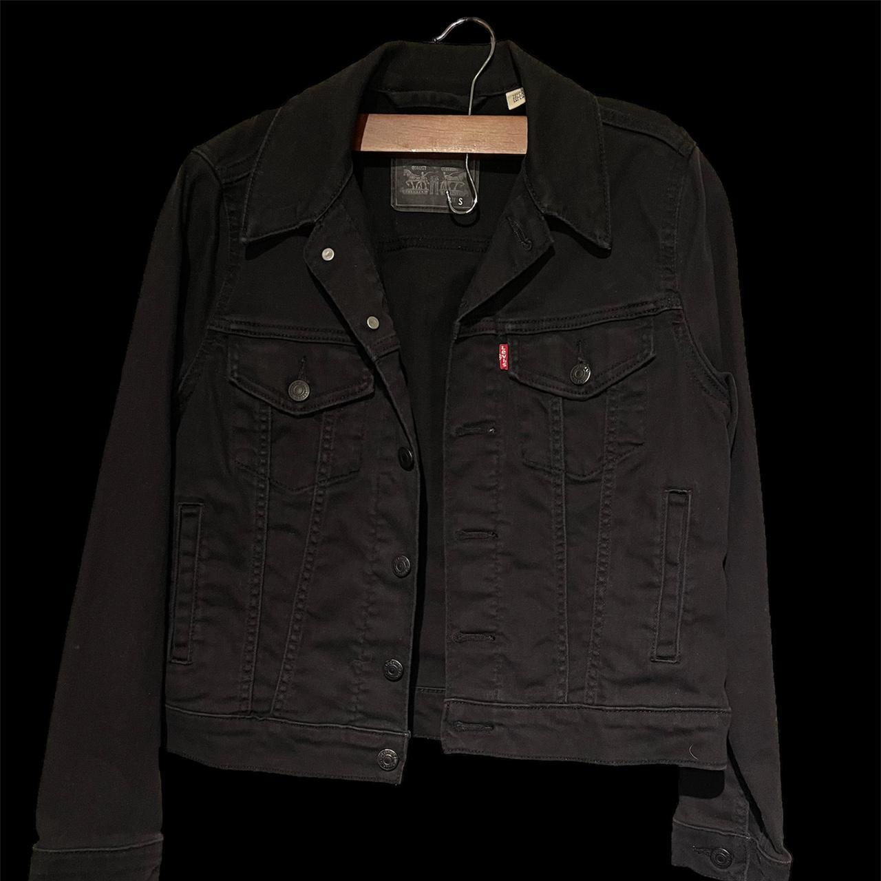 LEVIS black denim jacket, this baby is ready to get... - Depop