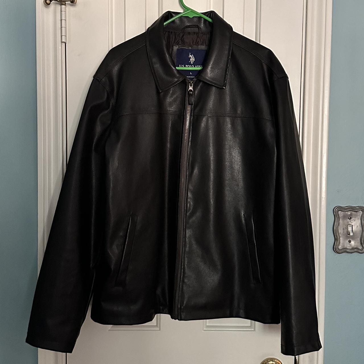 U.S. Polo Assn Faux Leather Jacket size men’s large... - Depop