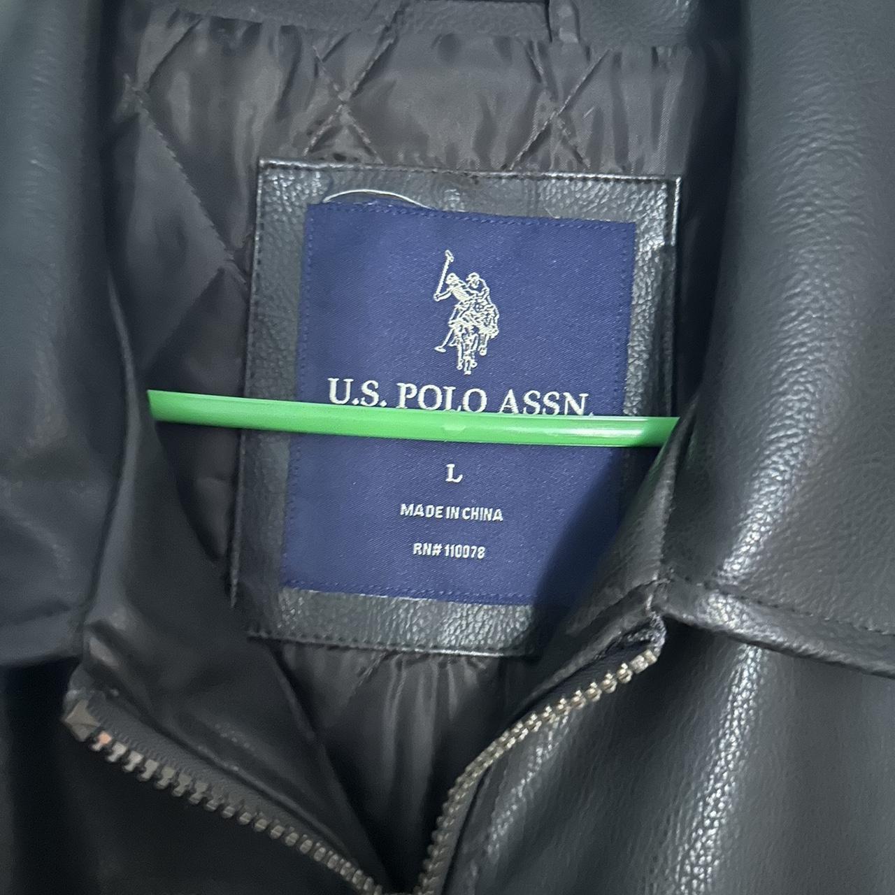 U.S. Polo Assn Faux Leather Jacket size men’s large... - Depop