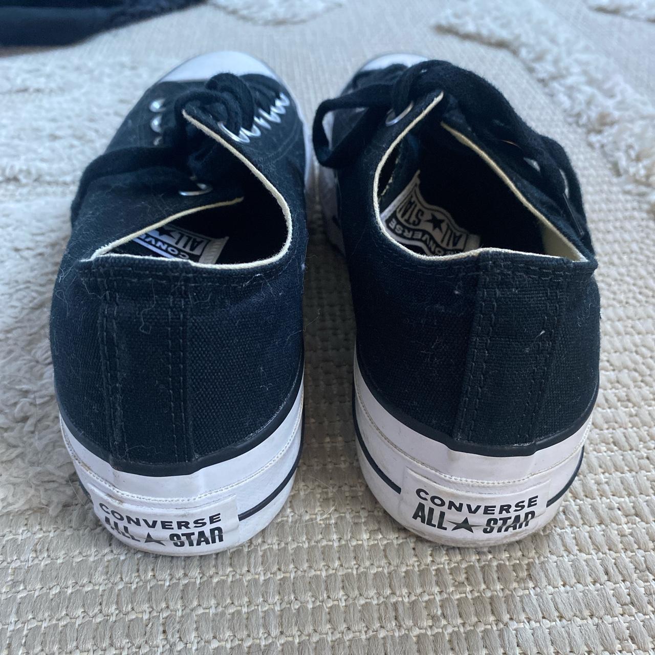 Black platform converse! Gently worn, some scuff... - Depop