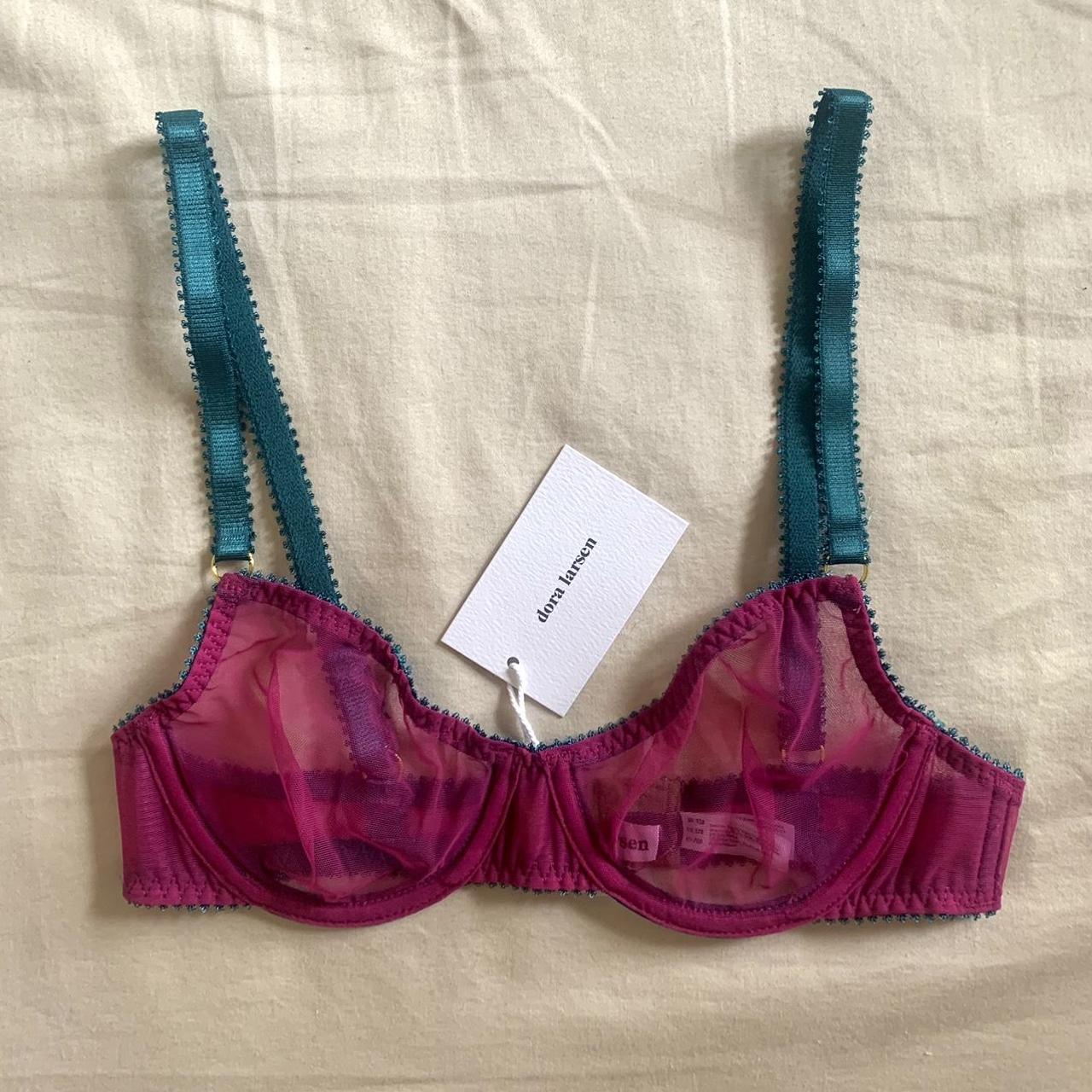 32B Dora Larsen Sheer Underwire Eilish Bra in... - Depop