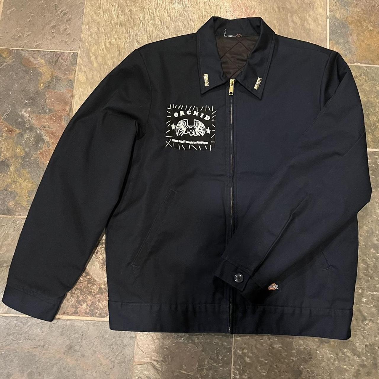 orchid screamo skramz band hand sewn and studded... - Depop