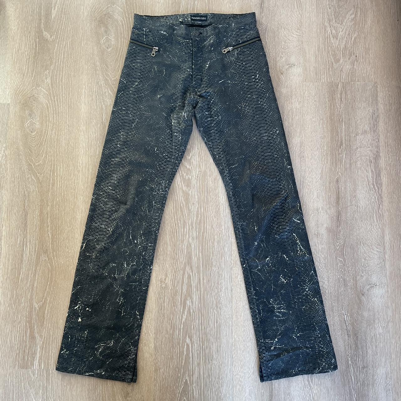 Number (N)ine Men's Black and White Trousers | Depop