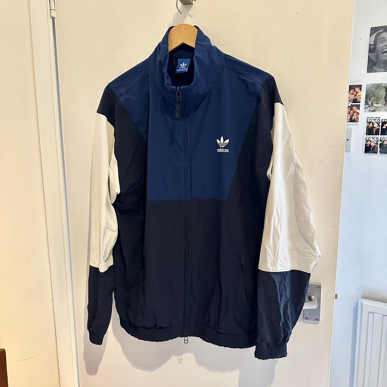 Adidas men’s tracksuit top jacket shell mens Size... - Depop