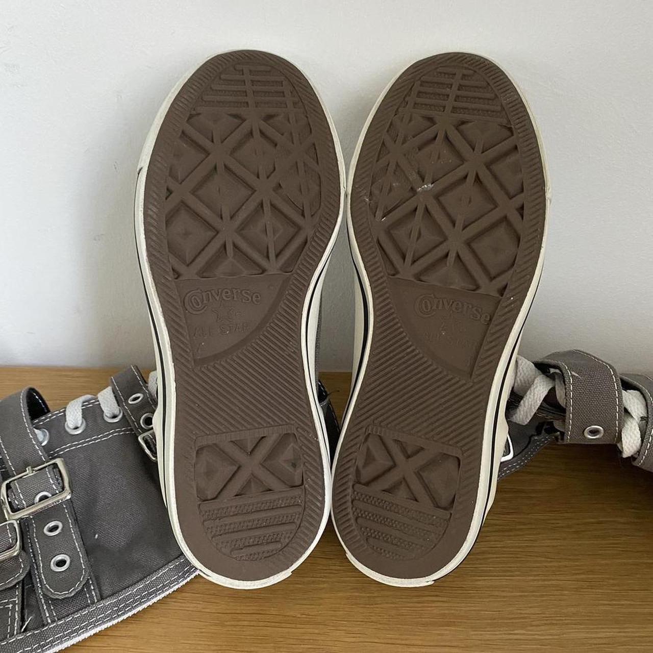 Converse buckle knee high grey U.K 4 EU 36.5 CM... - Depop