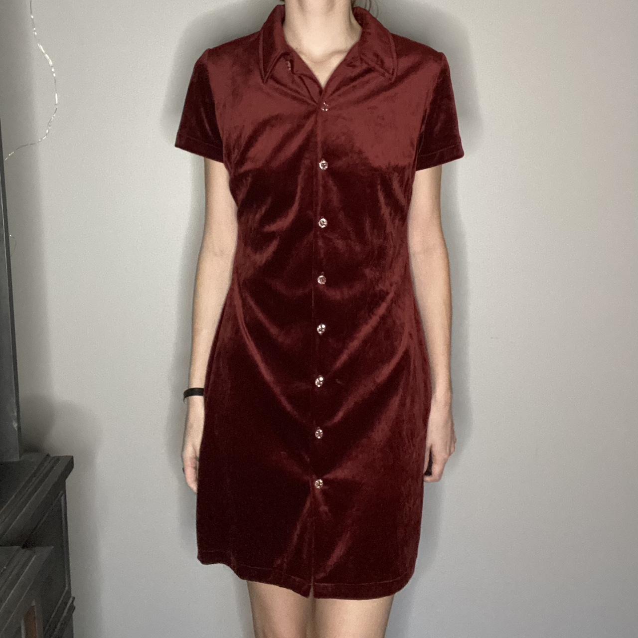 The Limited Womens Burgundy And Red Dress Depop