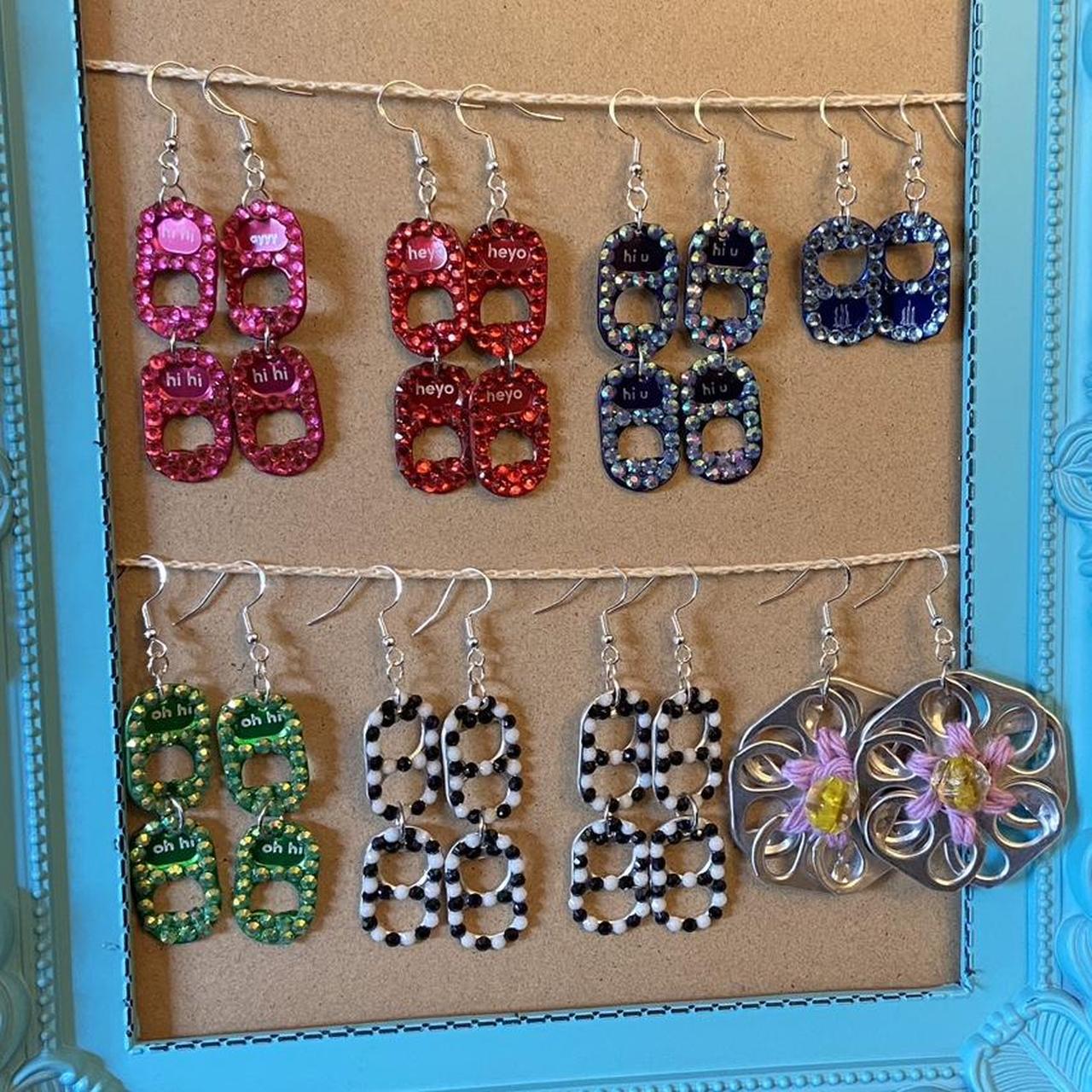 Soda tab / pop tab earrings Handmade by me! All... | Depop