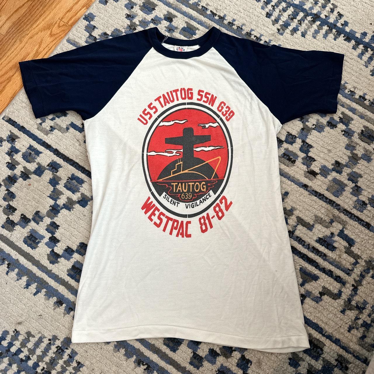 Vintage men’s 1981 Short Sleeve Baseball Ringer tee... | Depop