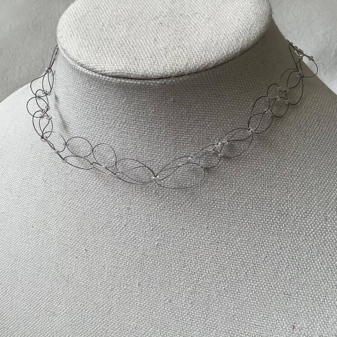 Unique ‘Invisible’ choker necklace with loops of... - Depop