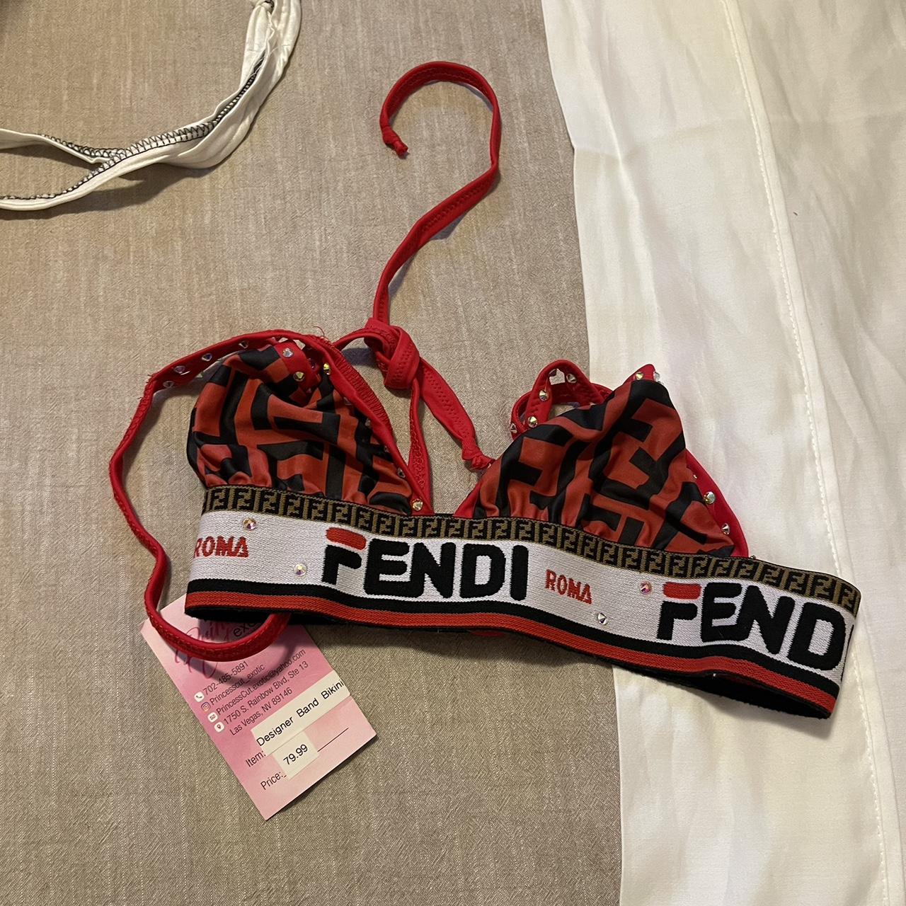 Fendi Women's Red Bra | Depop