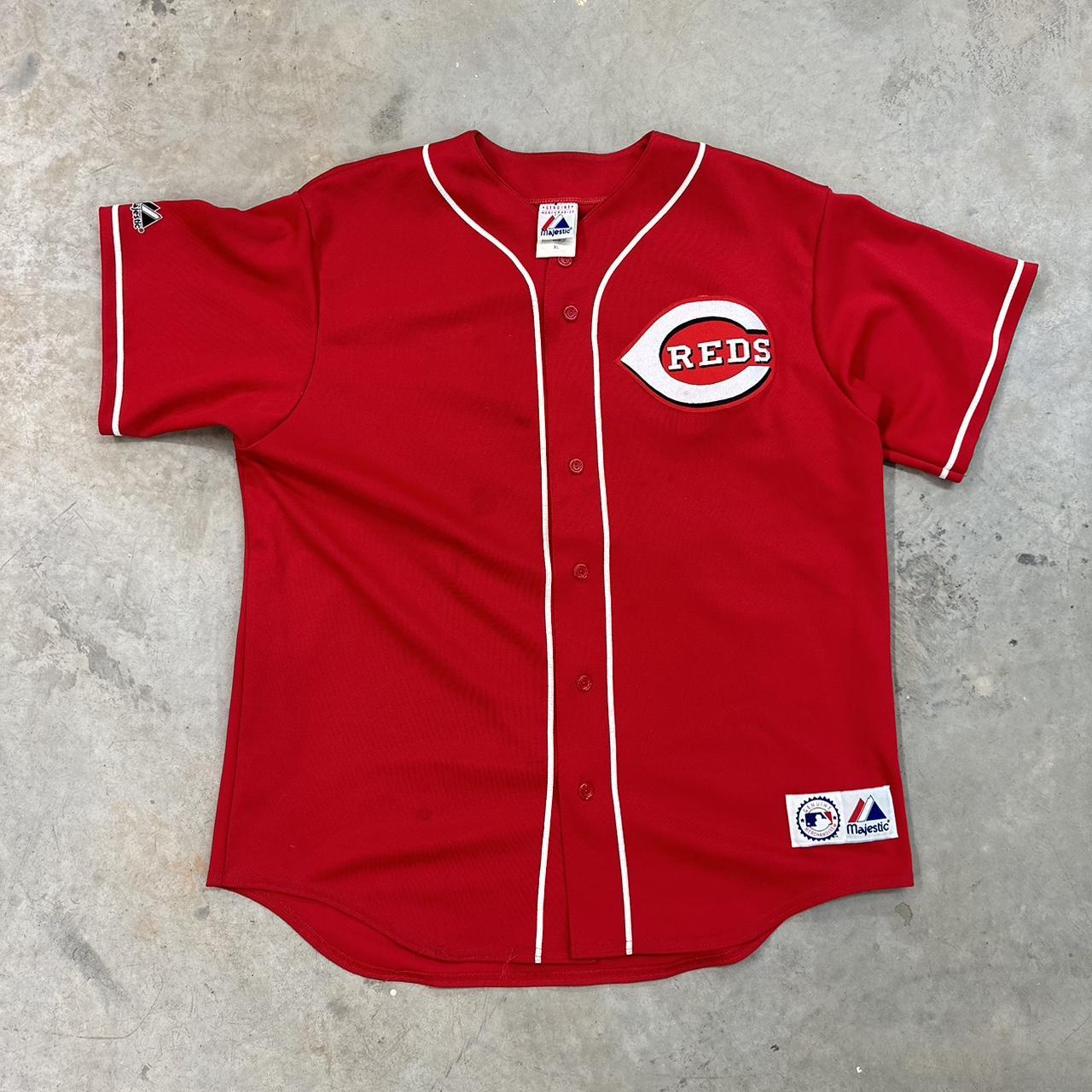 Vintage 90s Cincinnati Reds Jersey Signed 23x30 inches - Depop