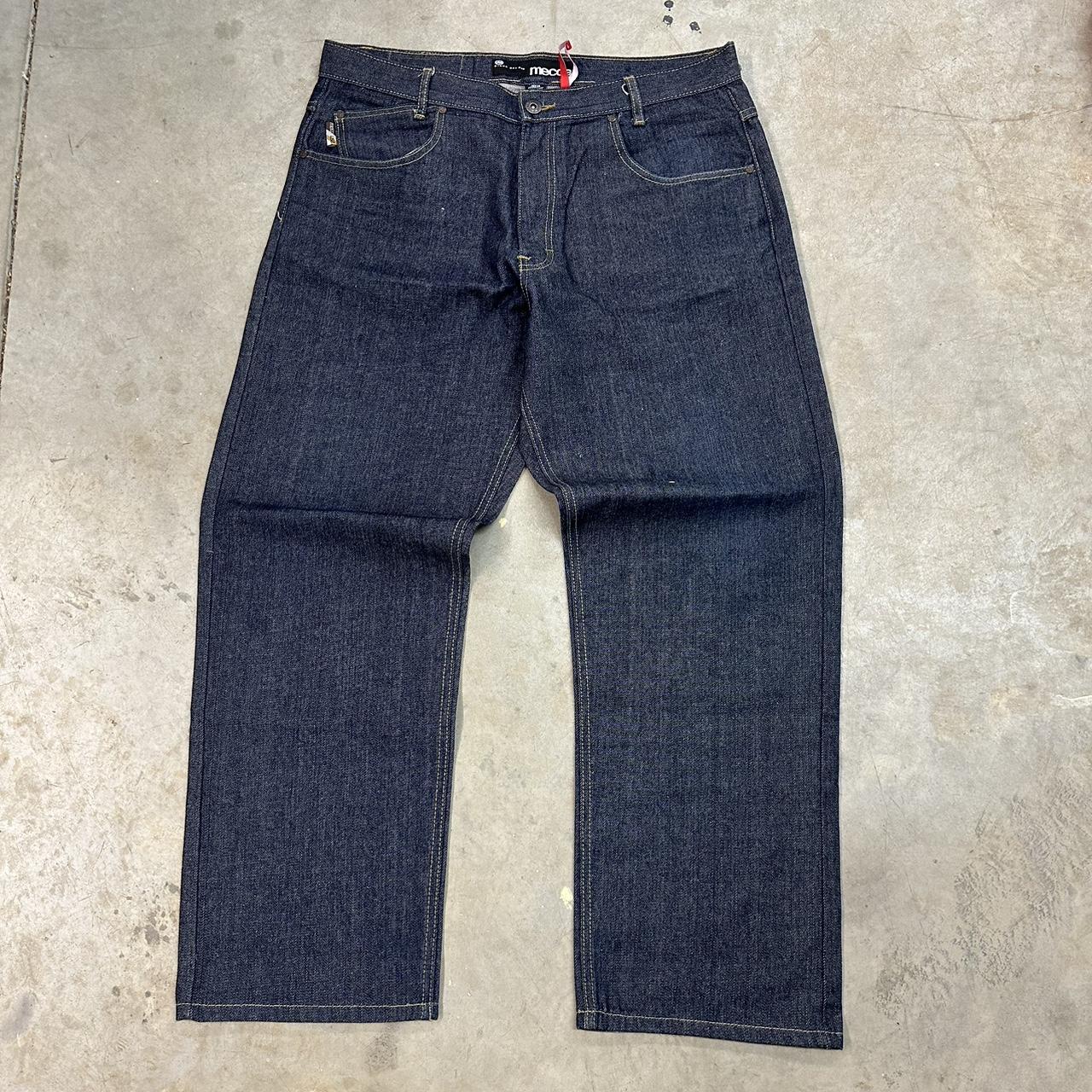 Vintage Y2K Mecca Wide Leg Skate Pants Denim Jeans... - Depop