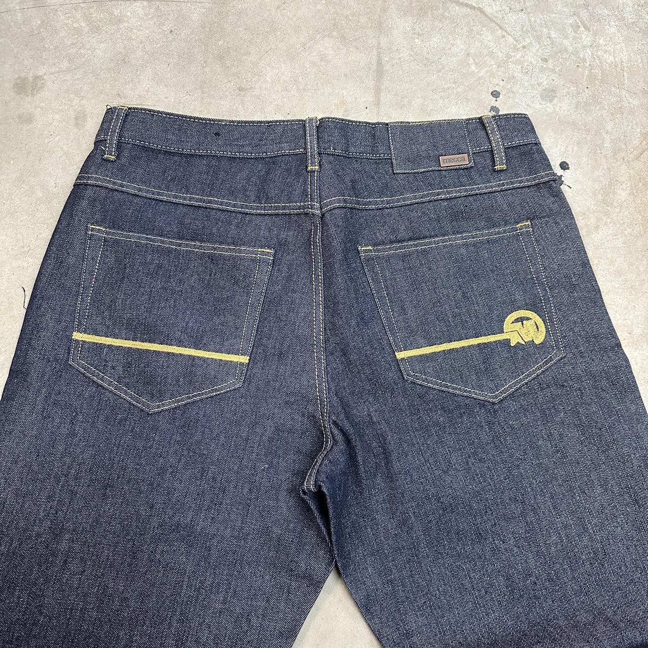 Vintage Y2K Mecca Wide Leg Skate Pants Denim Jeans... - Depop