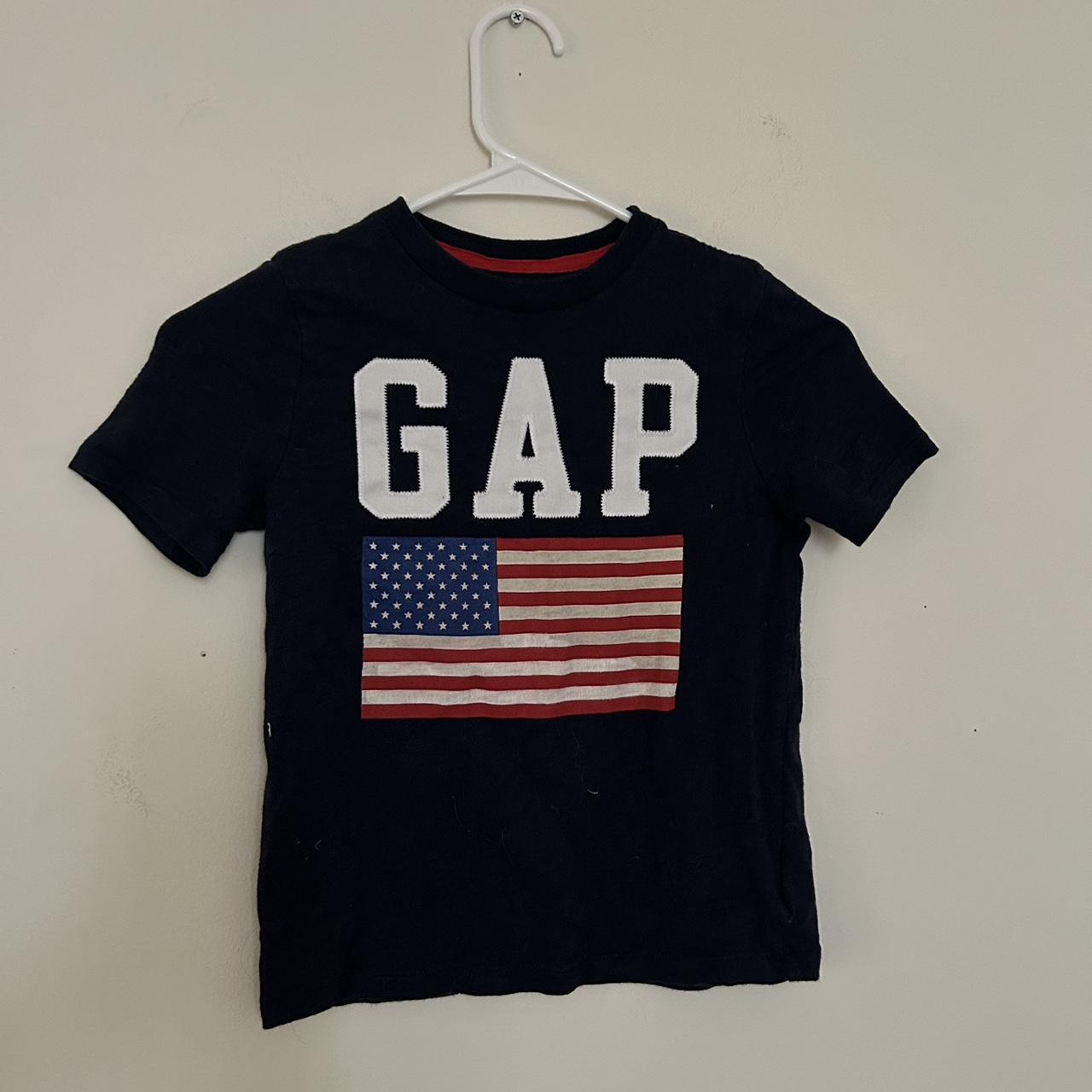 Gap American flag baby tee. Super cute and fits an... - Depop