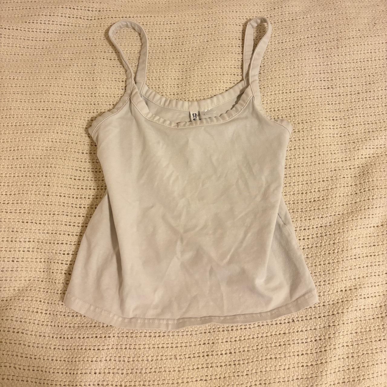 perfect basic white tank top - size small - brand... | Depop