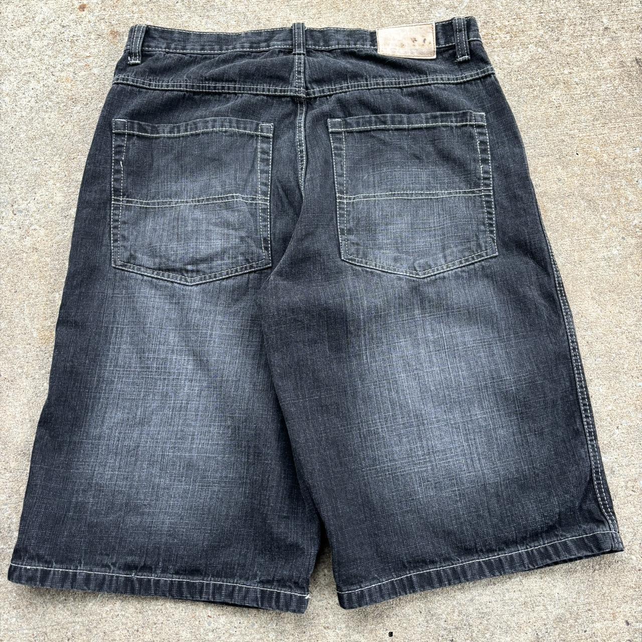 Black premium denim Jorts - skater - long jorts -... | Depop