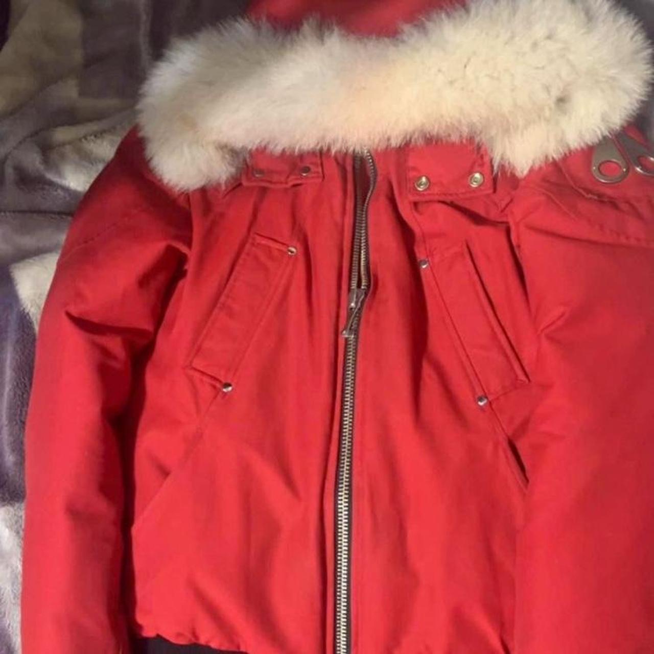 Red moose knuckle size small, send me a message if... | Depop