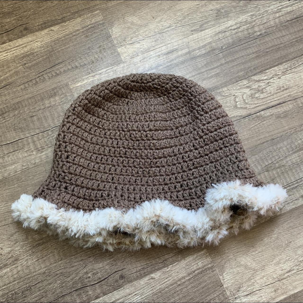 Accapi Women's Brown and Cream Hat | Depop