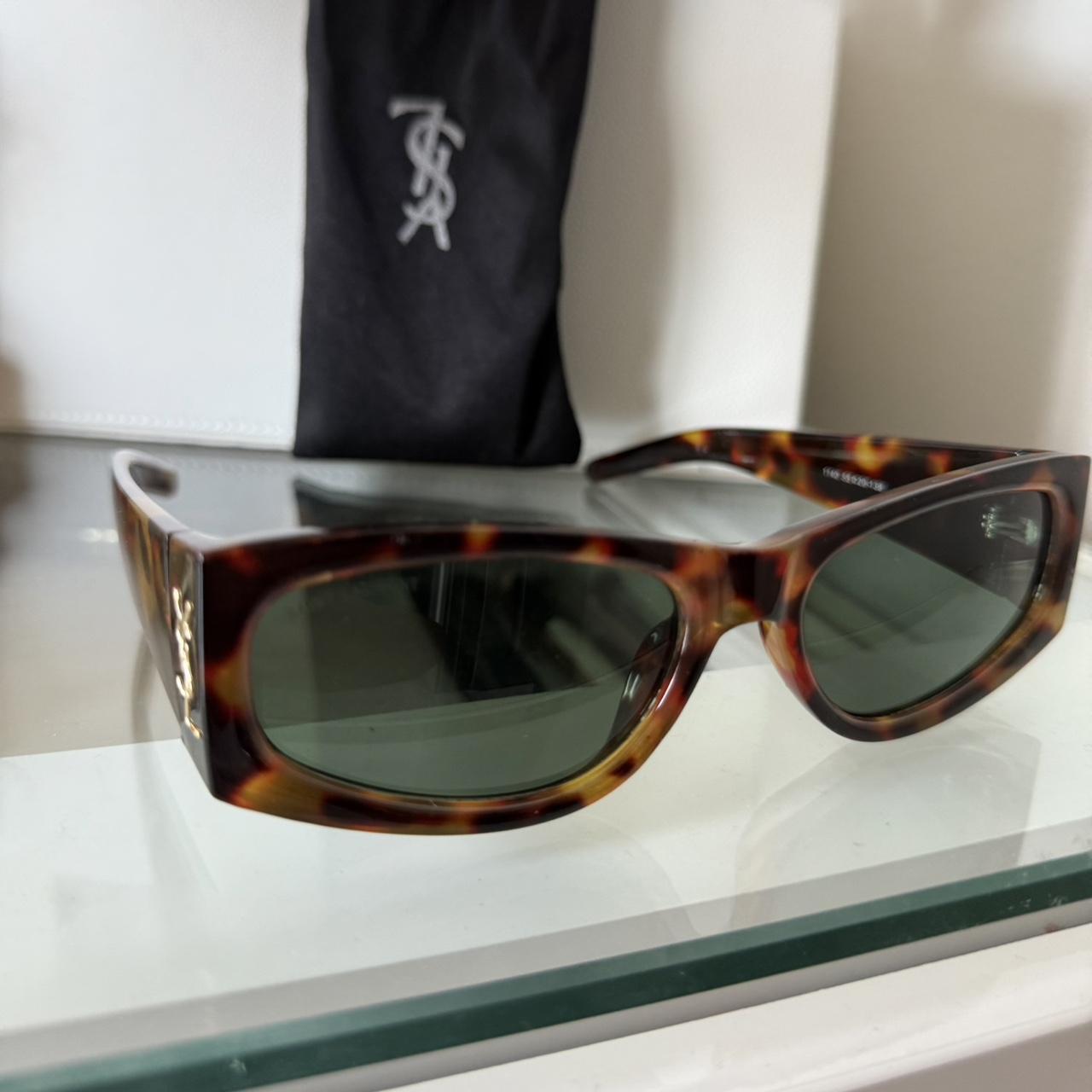 YSL tortoise shell sunglasses never worn come with... | Depop
