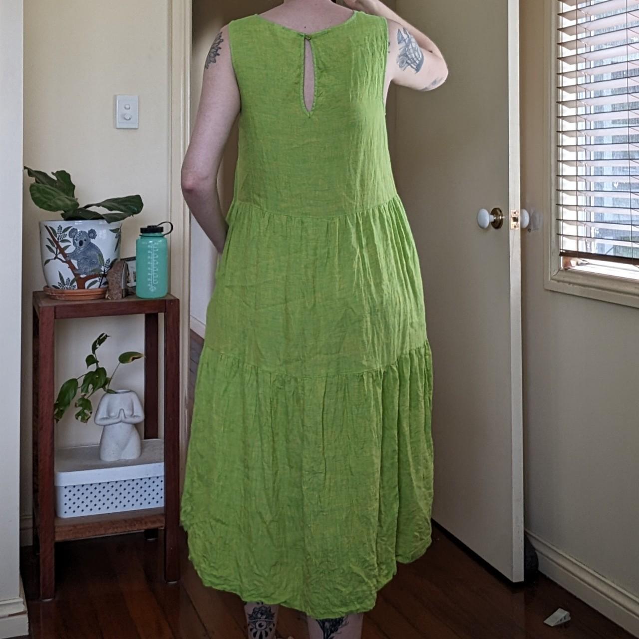 Gorman Green Linen Dress. - Depop