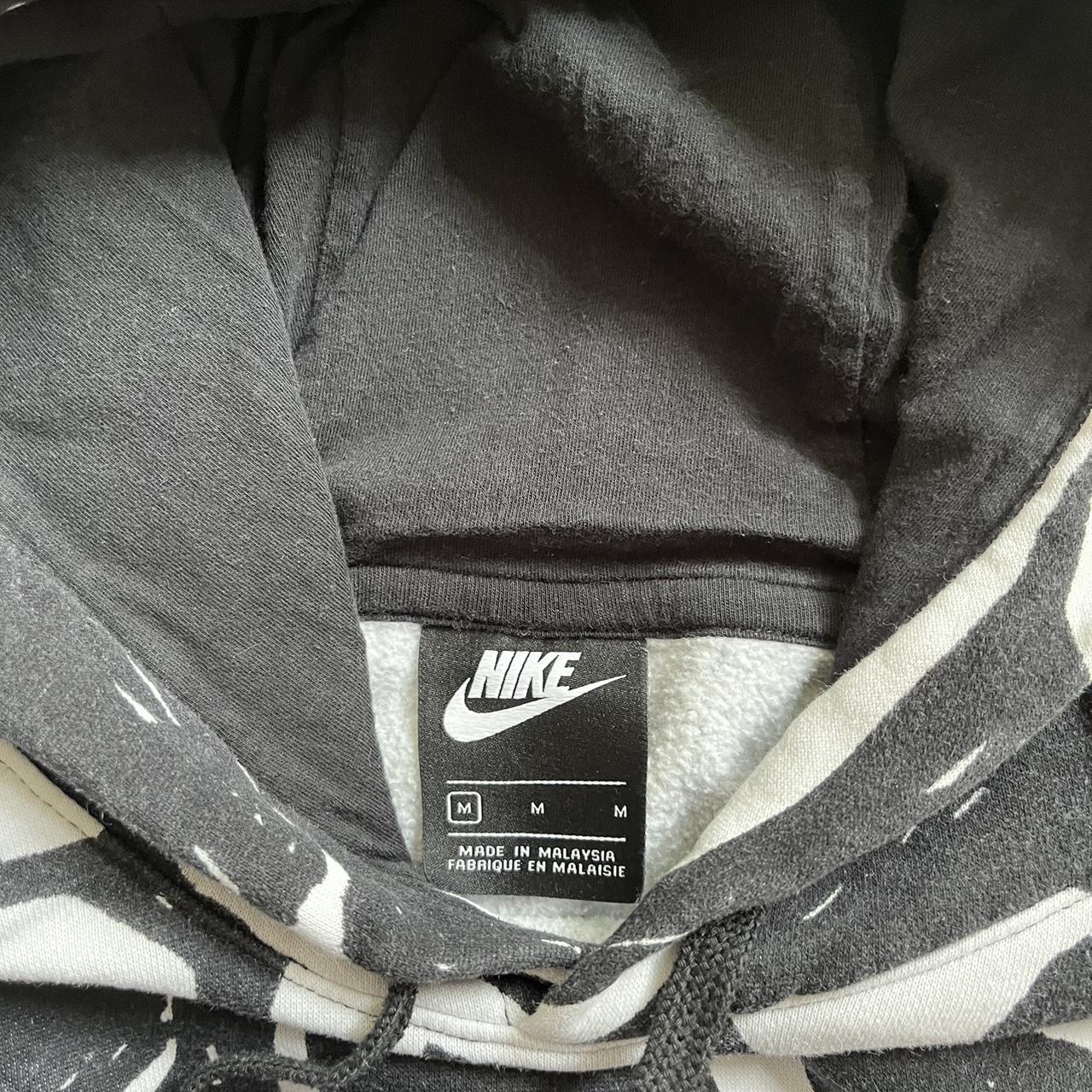 Nike Black and white all over print nike symbol... - Depop