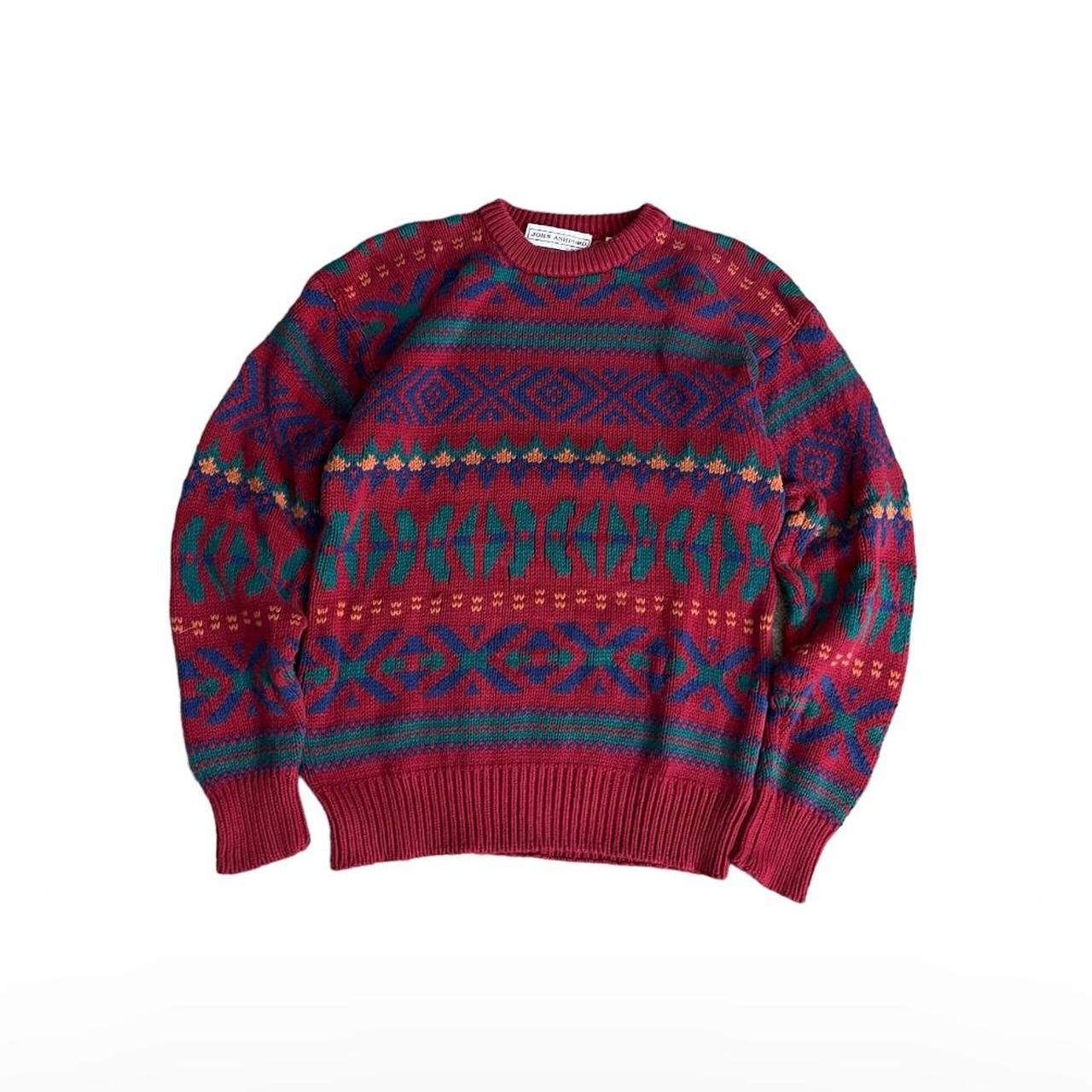 Vintage multicolored sweater Mens size medium No... - Depop