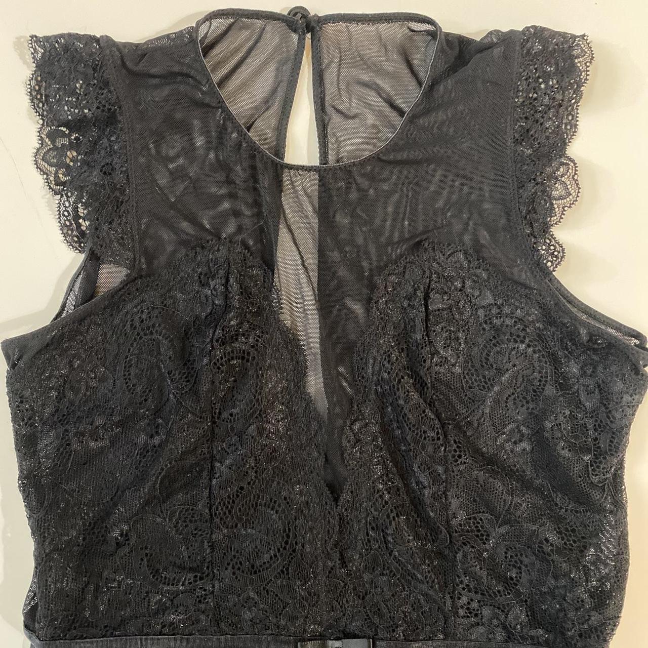 Xxs Black Shear Lace Bodysuit Bought A Size Too Depop