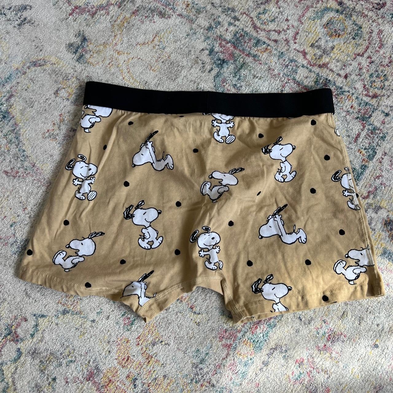 Brown and white Snoopy boxers new out of the box... | Depop