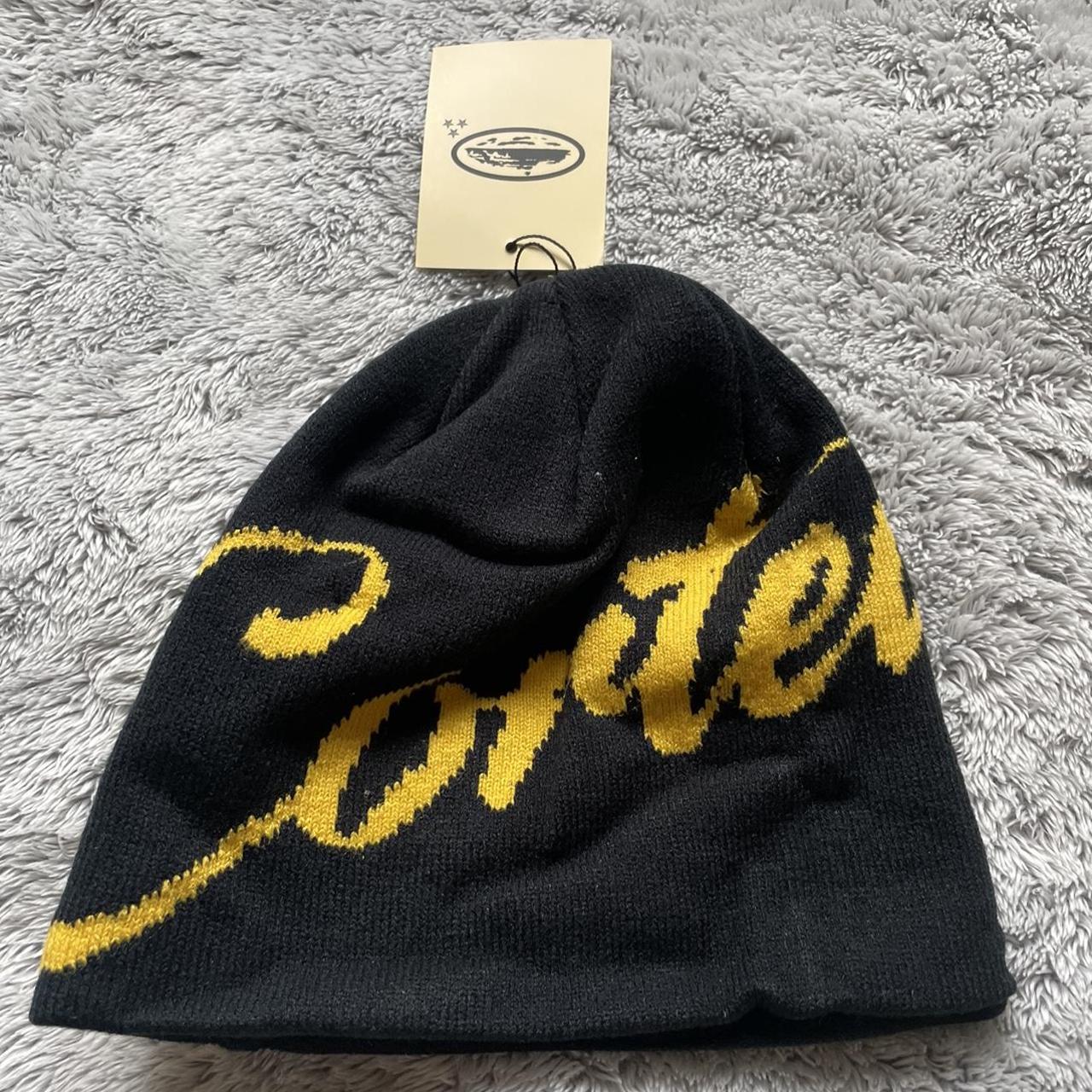 Black and yellow corteiz beanie⚫️ DM for more... - Depop