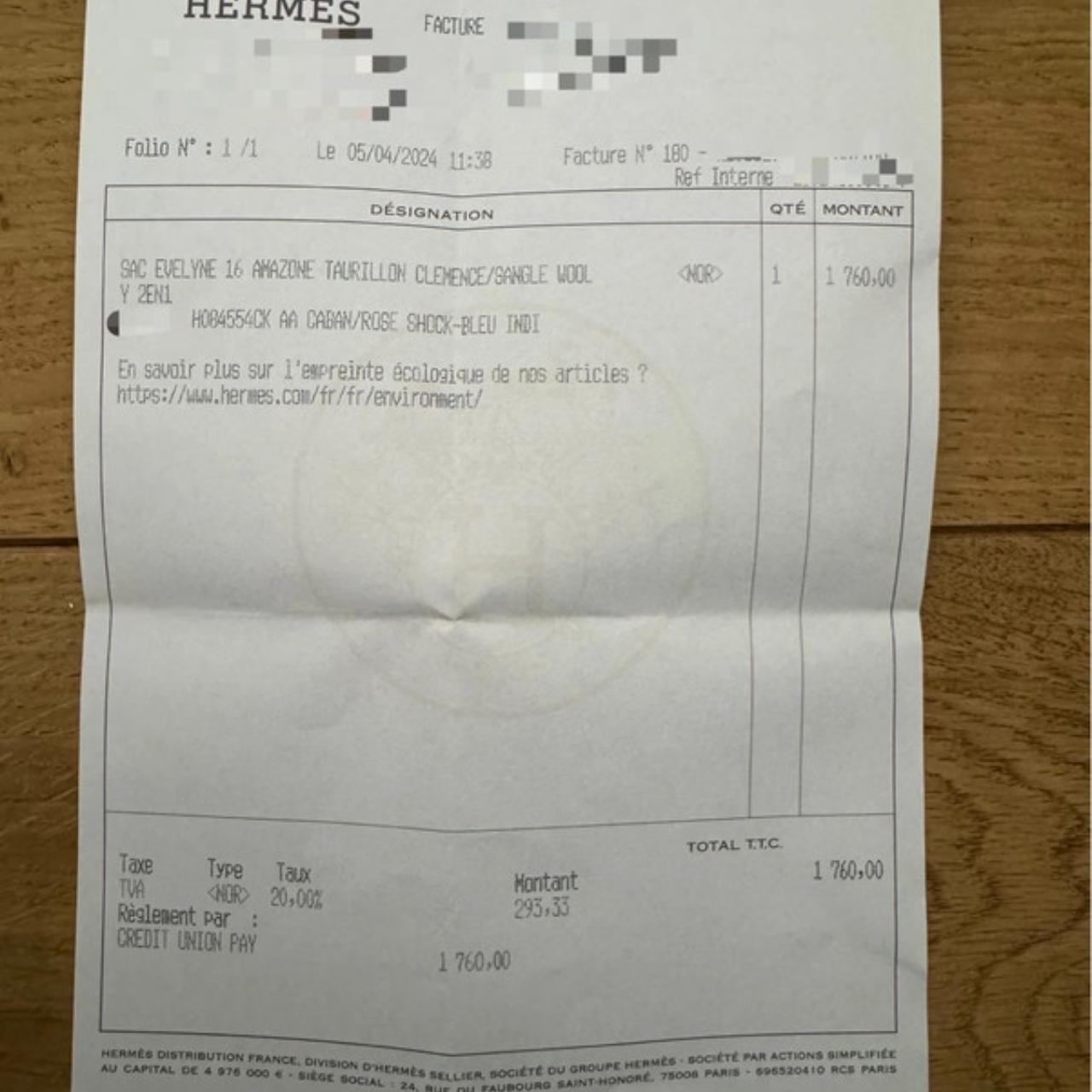 hermes mini evelyne bag new with invoice and box pea... - Depop