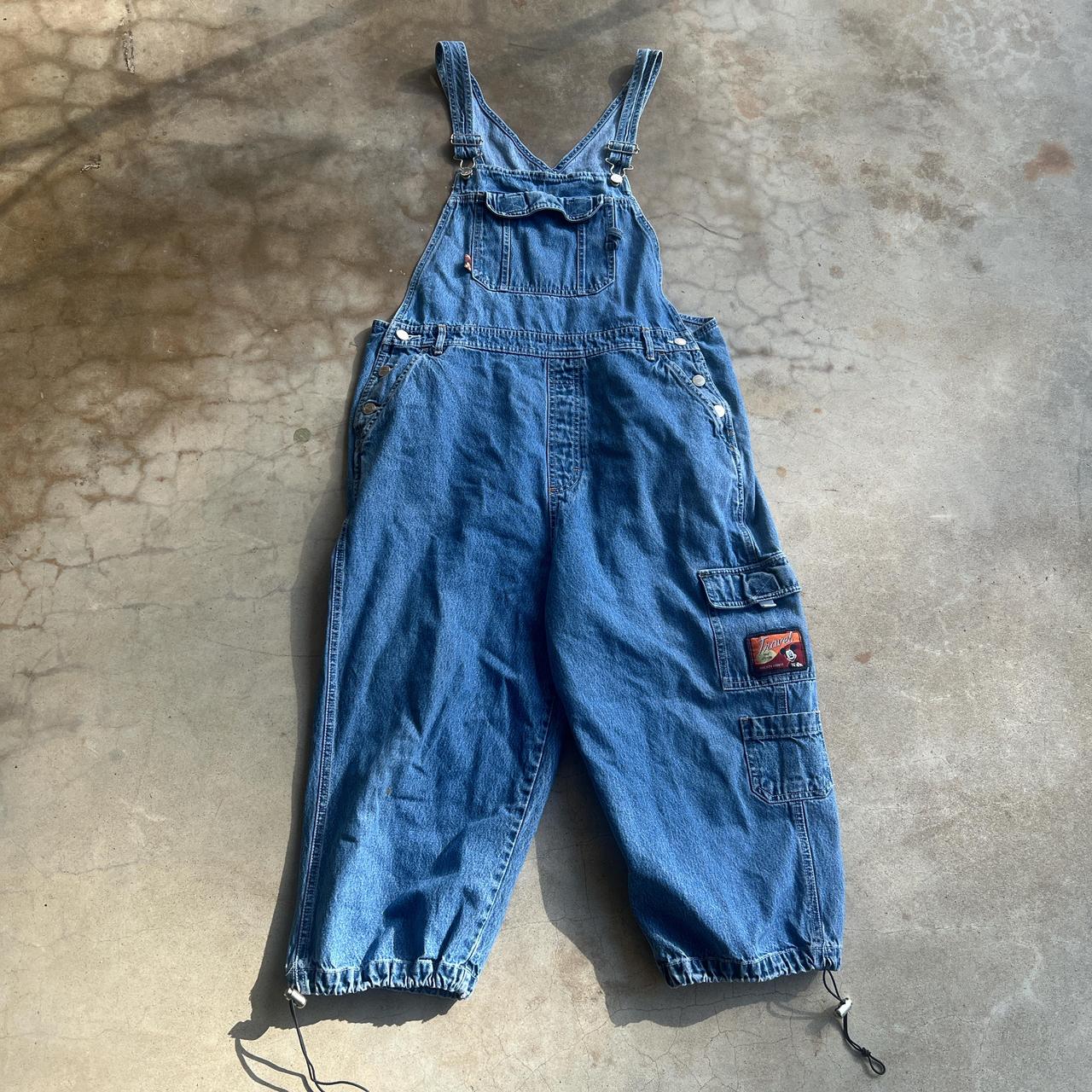 Super Nice Vintage Denim Mickey Mouse Overalls - Depop