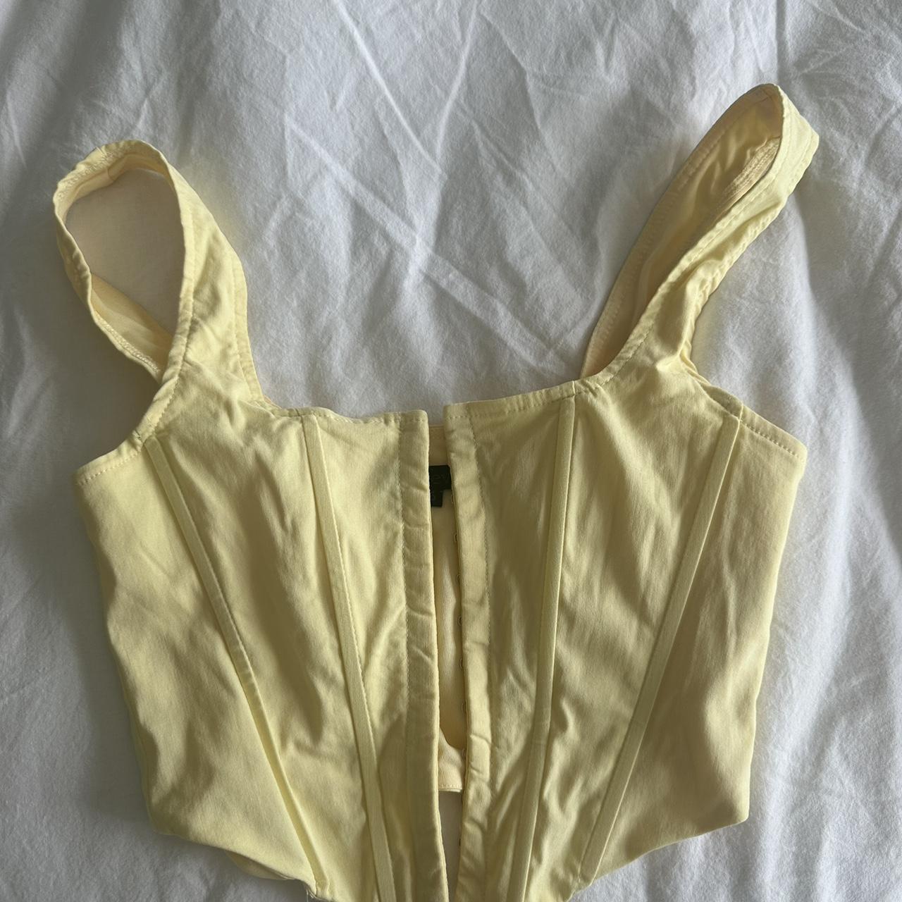 AVA AND EVER yellow corset top size 6 💛 such a... - Depop