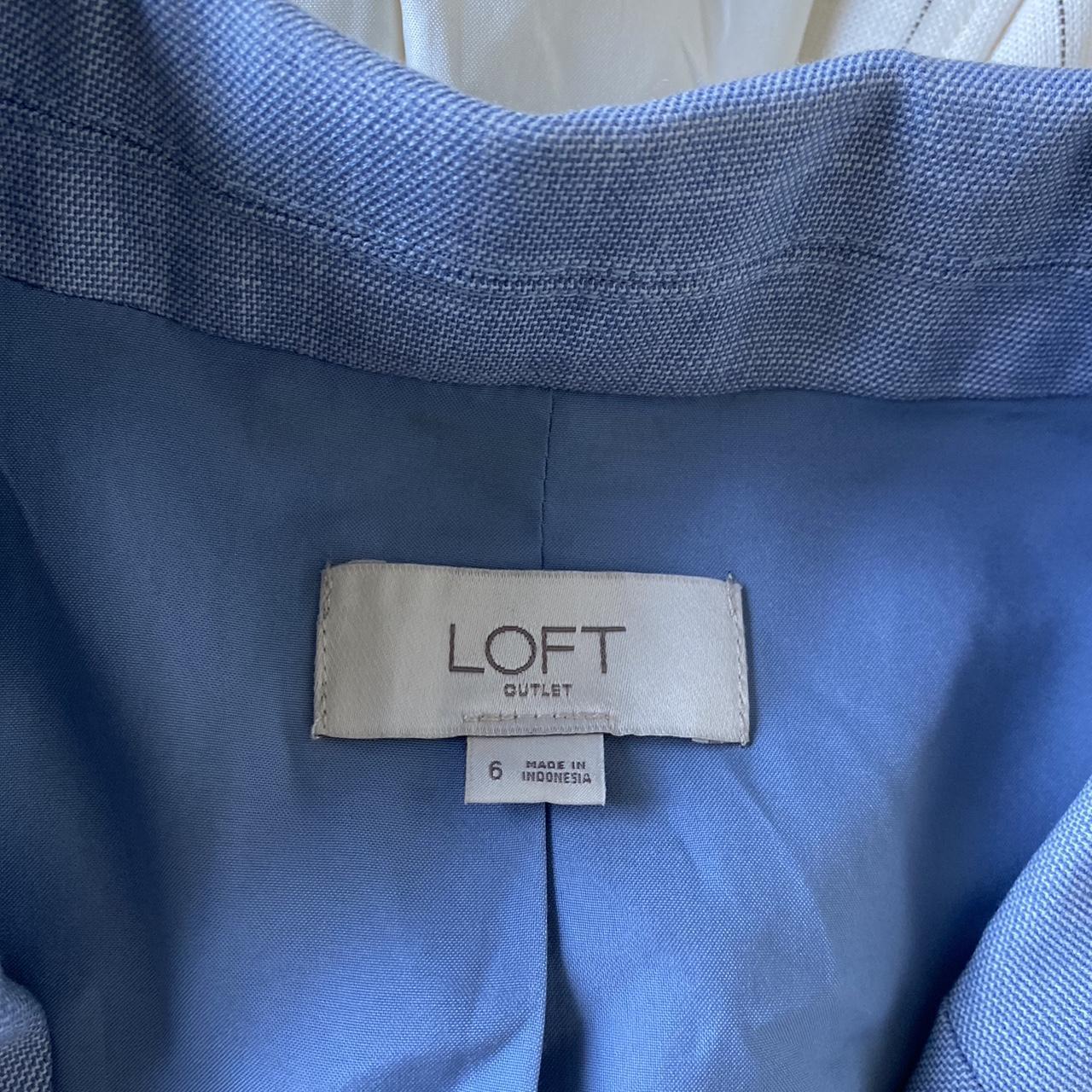 BUNDLE ‼️‼️⚠️⚠️ x2 LOFT women blazers -blue -white... - Depop