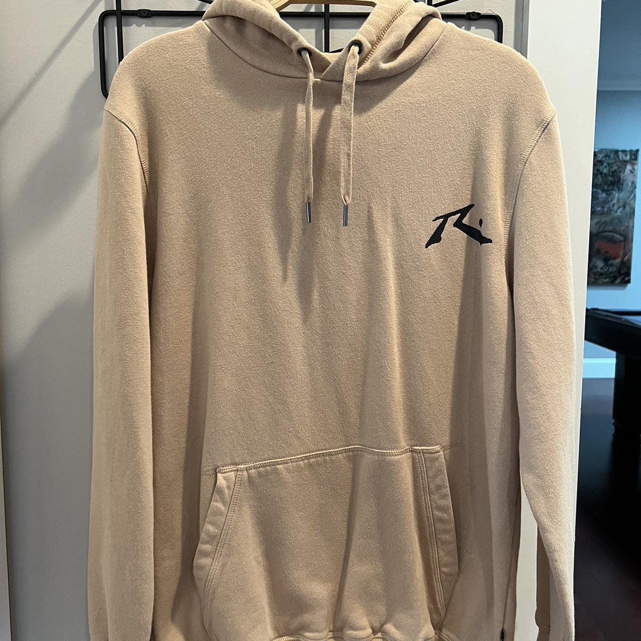 Rusty Men's Tan and Cream Hoodie | Depop