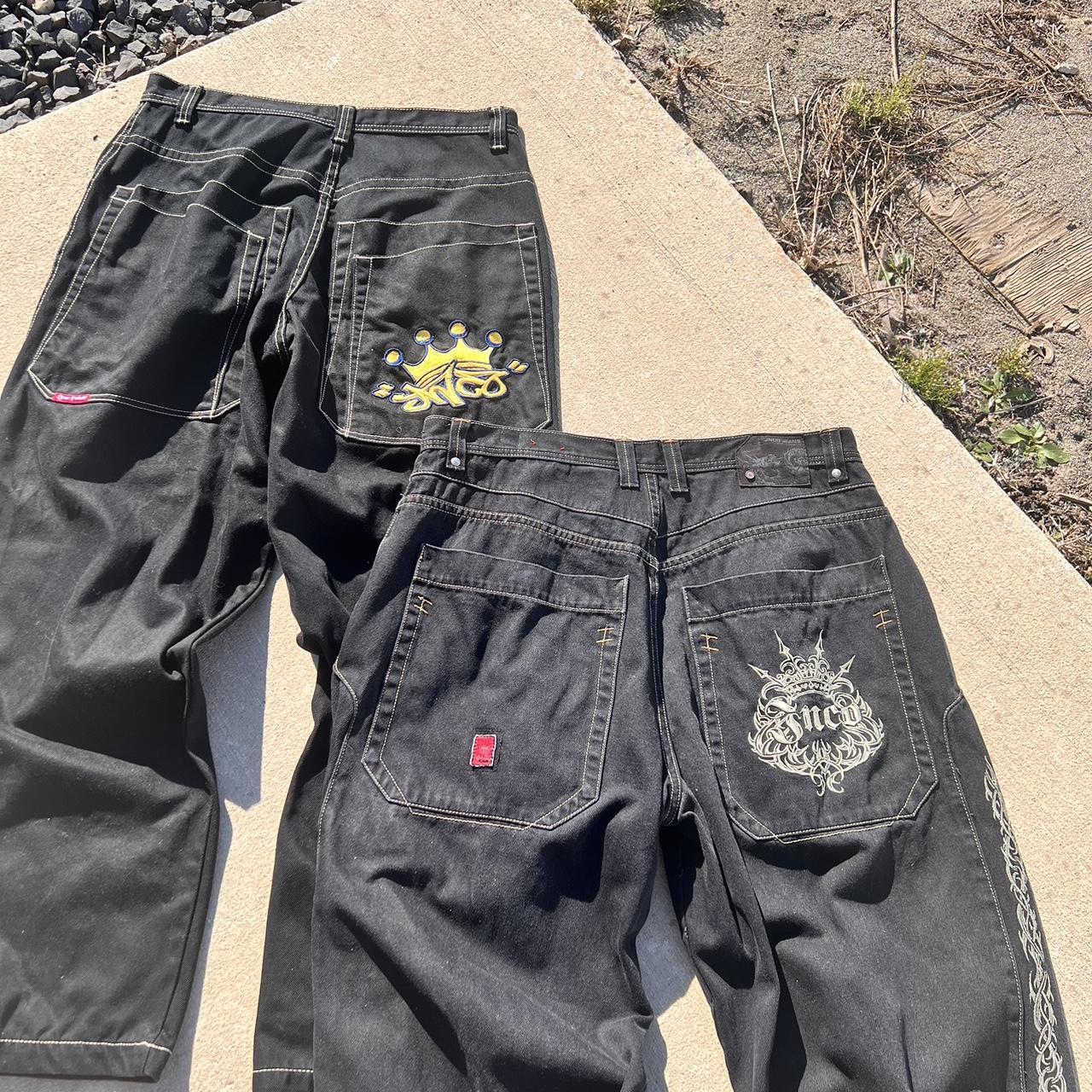 Jnco Crown Tribal jeans beautiful crowns are 36 x... - Depop