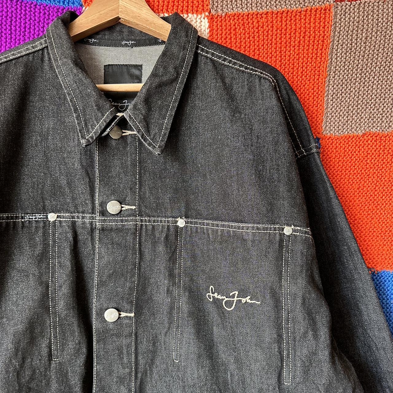 00s Modern Sean John Contrast Stitch Denim Jacket... - Depop