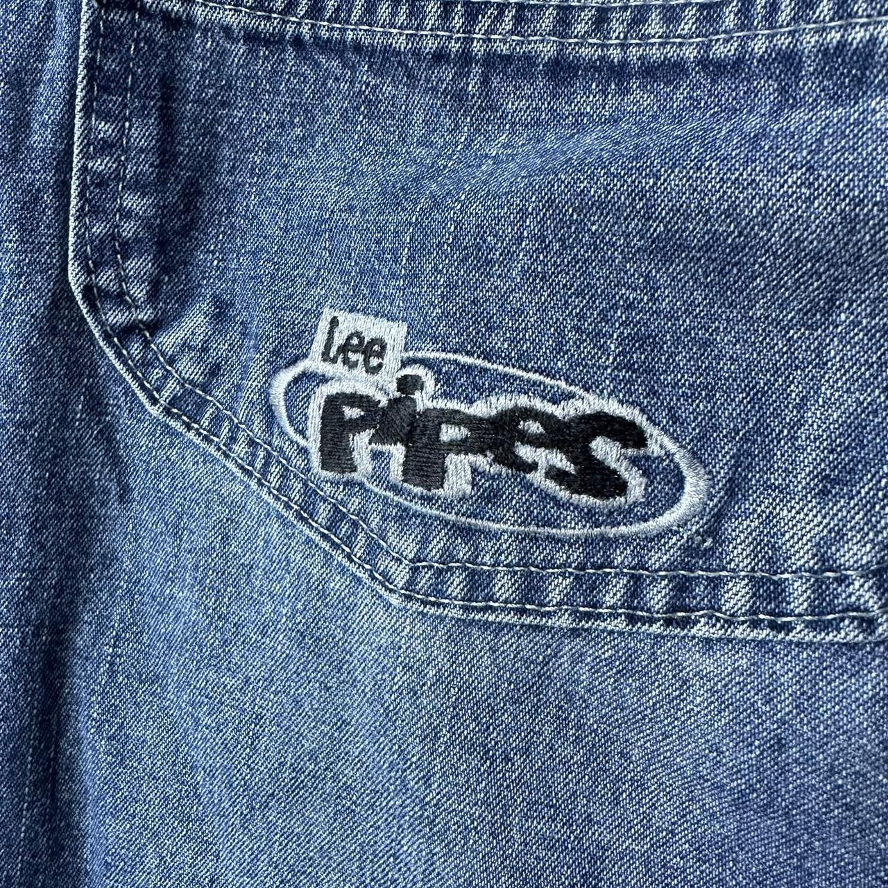 90s Y2K Lee Pipes Skate Jeans Super rare/grail blue... - Depop