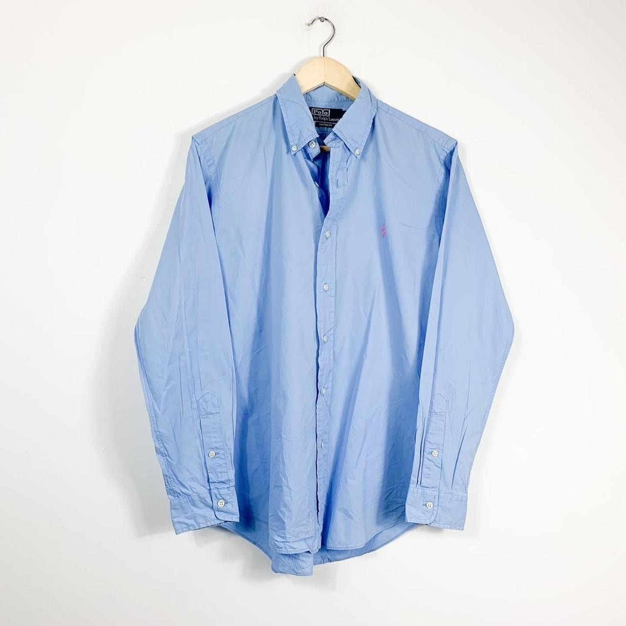 Vintage Ralph Lauren Shirt Men’s Medium Blue Long... - Depop